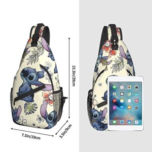 Sling Bag for Women Men Fanny Pack for Teenager Cute Crossbody Bag Mini Purse Backpack Anime Chest Bags For Travel Hiking