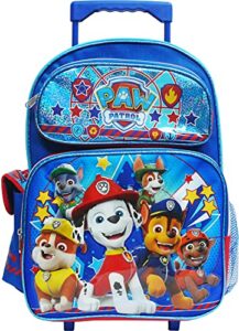 paw patrol boy’s 16″ large rolling school backpack