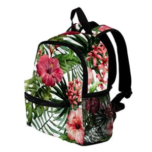 Cute Fashion Mini Backpack Pack Bag Tropical White Floral Flower