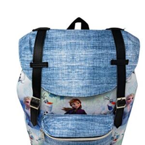 Limited KBNL Frozen 2 Allover Pattern Preppy Vintage Style 16" School Backpack