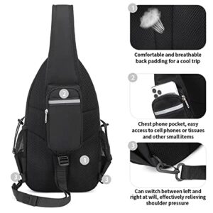 Shanyk Sling Bag | Crossbody Sling Backpack | Daypack Chest Bag for Hiking & Travel