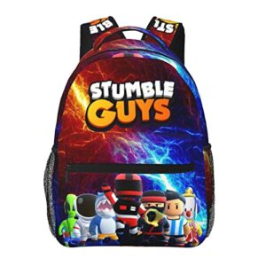 Stumble Guys School Backpack Portable Daypack for Outdoor Sports Travel Bag