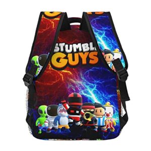 Stumble Guys School Backpack Portable Daypack for Outdoor Sports Travel Bag