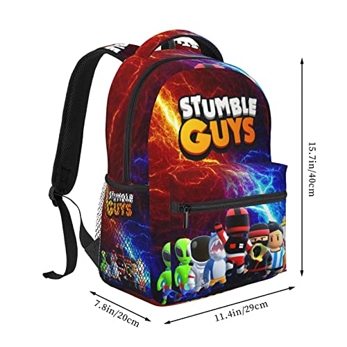 Stumble Guys School Backpack Portable Daypack for Outdoor Sports Travel Bag