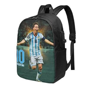 king of argentina #10 messi classic 17 inch laptop backpack large capacity college backpacks school bookbags for women men