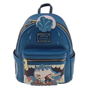 loungefly mini backpack, disney classics pinocchio, geppetto & monstro