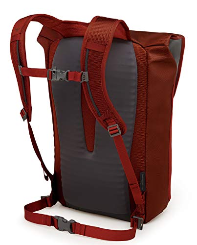 Osprey Transporter Flap Laptop Backpack, Ruffian Red