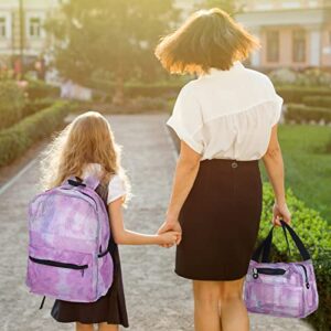 Mesh Backpack for Kids Girls Semi Transparent See Through Sturdy School Backpack with Lunch Box Kids Bookbag Set for Elementary Middle School