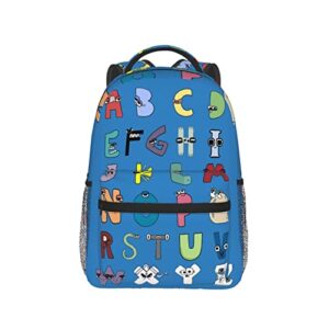 ILVTYAN Alphabet Lore Backpack, Casual Backpacks Cartoon Backpack Large Capacity Travel Backpack Boys Girls