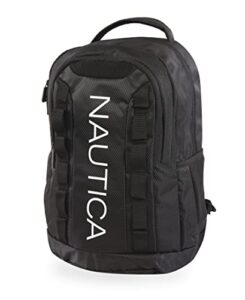 nautica armada laptop backpack, black, one size