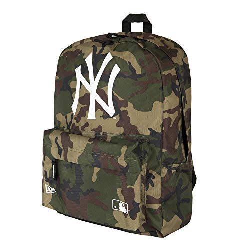 New Era Men's MLB Stadium New York Yankees Woodland Camo Backpack, Green Med, One Size