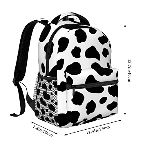 Qwalnely Cow Backpack for Adults Teens Cow Print Laptop for School Cow Print Accessories Stuff for Men Women and Boys Girls