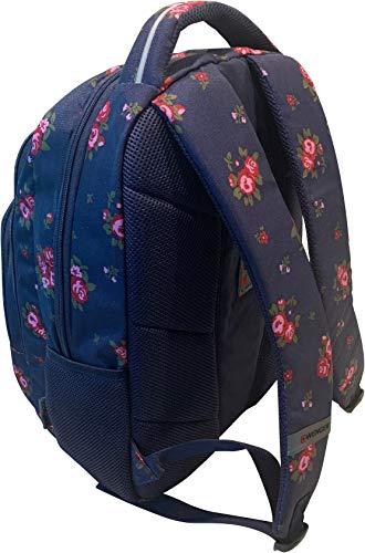 Wenger Upload Backpack With 16" Laptop Pocket And Tablet Pocket, Navy Floral Print