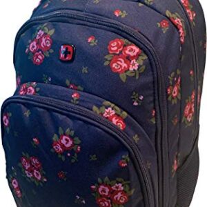 Wenger Upload Backpack With 16" Laptop Pocket And Tablet Pocket, Navy Floral Print