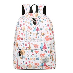 joymoze water resistant leisure student backpack cute pattern school bookbag for girl fox