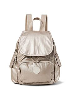 kipling women’s backpack city pack mini, silver (metallic glow), 27x29x14 centimeters (b x h x t)