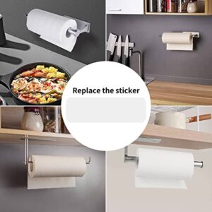 Self Adhesive Strips, Paper Towel Holder Replaces Stickers, Stainless Steel Paper Towels Holder Replace Stickers,Suitable for Most Sizes of Paper Towel Racks,Paper Towel Holder Under Cabinet(2-Pack)