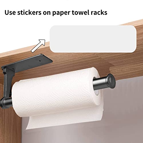 Self Adhesive Strips, Paper Towel Holder Replaces Stickers, Stainless Steel Paper Towels Holder Replace Stickers,Suitable for Most Sizes of Paper Towel Racks,Paper Towel Holder Under Cabinet(2-Pack)