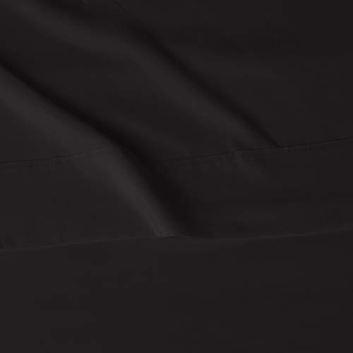 Amazon Basics Lightweight Super Soft Easy Care Microfiber Bed Sheet Set with 14-Inch Deep Pockets - Queen, Black