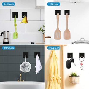 Paper Towel Holder - Self Adhesive Paper Towel Rack Under Cabinet Mount SUS304 Stainless Steel for Kitchen Bathroom Large Roll Paper, 4 Piece (Matte Black)