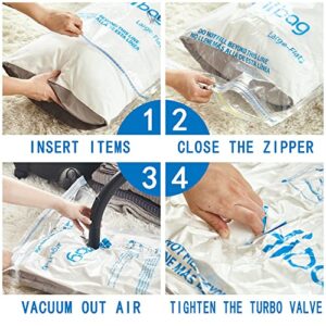 Hibag Vacuum Storage Bags, Space Saver Vacuum Seal Storage Bags 30-Pack Sealer Bags for Clothes, Clothing, Bedding, Comforter, Blanket (30C)