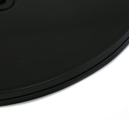 Semetall 2pcs 9" Acrylic Lazy Susan Rotating Swivel Plate Round Turntable Organizer for Makeup Table Kitchen Cabinet Spice Rack Cake,Black