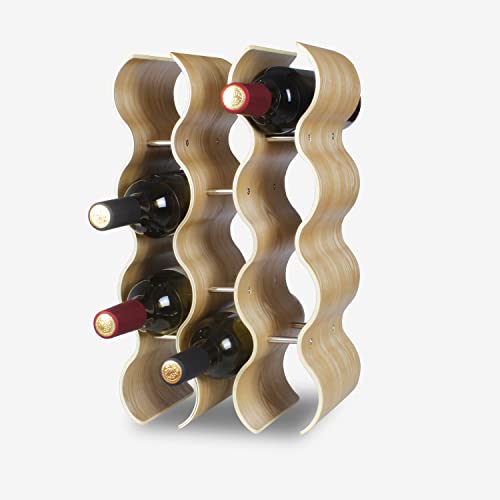 Bellglee 14 Bottles Wine Racks Countertop for Shelf, 4-Tier Wooden Wine Bottle Holder Stand, freestanding Wine Storage for Inside Cabinet Organizer for Home Décor, Bar and Pantry