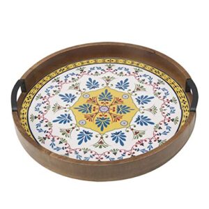 gourmet basics by mikasa vella lazy susan serving tray, 16-inch