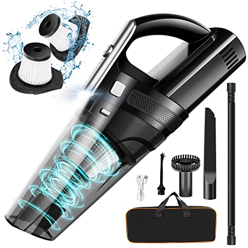 SAKOLD Handheld Vacuum Mini Portable Rechargeable Car Vacuum Cleaner Cordless with 8000PA Powerful Suction for Car Home and Office