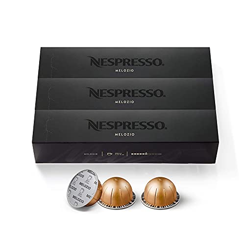 Nespresso Capsules VertuoLine, Melozio, Medium Roast Coffee, 30 Count Coffee Pods, Brews 7.77 Ounce (VERTUOLINE ONLY)