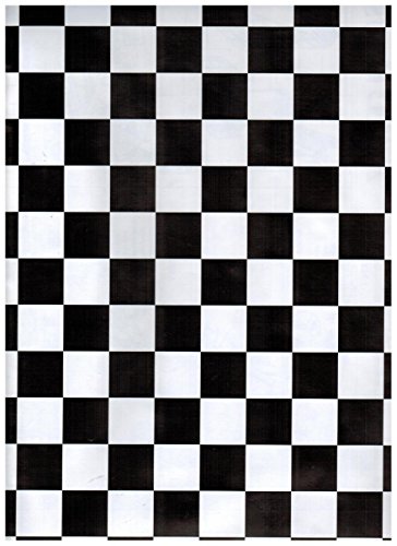 Zip Tac Black & White Checkers Contact paper--9 ft x 18in