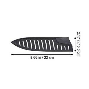 BESTONZON 6pcs Knife Edge Guards - Black Plastic Kitchen Knife Blade Protector Cover for 8 Inches Knife