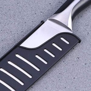 BESTONZON 6pcs Knife Edge Guards - Black Plastic Kitchen Knife Blade Protector Cover for 8 Inches Knife