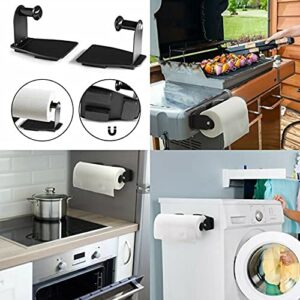 Magnetic Paper Towel Holder Wall Mount for Kitchen, Bathroom or Workshop - Heavy Duty Steel Holder with Magnetic Backing - Powerful Magnets Mount to Any Metal Surface