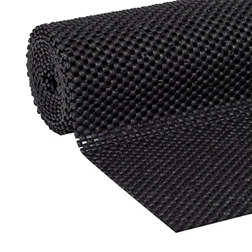 Duck Brand 283551 Supreme Easy Liner Non-Adhesive Shelf Liner, 12" x 8', Black