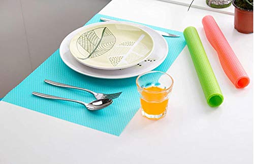 Uspace 4 Pcs Refrigerator Mat Plastic Fridge Mat, Refrigerator Shelf Liner Can Be Cut Refrigerator Mat Drawer Table Placemats for Shelves