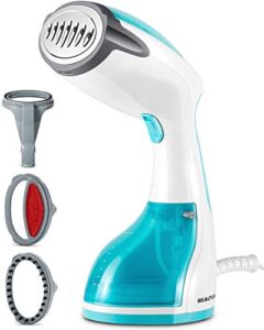 beautural steamer for clothes, portable handheld garment fabric wrinkles remover, 30-second fast heat-up, auto-off, large detachable water tank