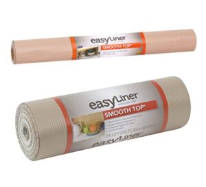 duck smooth top easyliner non-adhesive shelf liner, 20 in x 6 ft + 12 in x 20 ft rolls, taupe, 30 sq ft