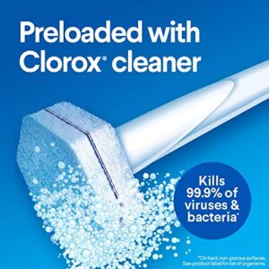 Clorox Toilet Wand Disinfecting Refills, Toilet and Bathroom Cleaning, Toilet Brush Heads, Disposable Wand Heads, Blue Original, 30 Count