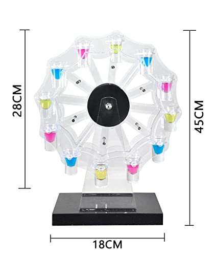 Liquor Shelves Ferris Wheel Tequila LED Liquor Bottle Display Shelf ,Ice Wine Stand, Colorful Light Spinning Stand with 12 Glasses Cups, Party Bar Drinking Tumblers Stand for Birthday, Wedding