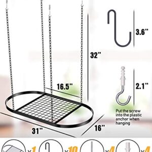 Kaptron Pot Rack Ceiling Mount Cookware Pan Rack Hanging Hanger Organizer Storage with 10 Pot Hooks - Multi-Purpose Organizer Holder for Home, Restaurant, Kitchen Cookware, Utensils, Household