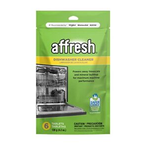 affresh dishwasher cleaner, helps remove limescale and odor-causing residue, 6 tablets