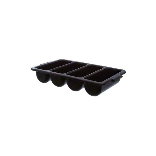 Thunder Group PLFCCB001B 4-Compartment Cutlery Box, Black