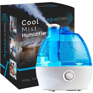 aquaoasis™ cool mist humidifier {2.2l water tank} quiet ultrasonic humidifiers for bedroom & large room – adjustable -360 rotation nozzle, auto-shut off, humidifiers for babies nursery & whole house