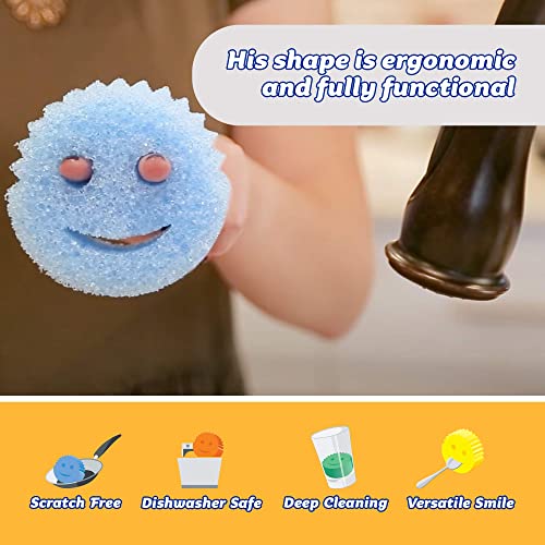 Scrub Daddy Color Sponge - Scratch-Free Multipurpose Dish Sponge Color Variety Pack - BPA Free & Made with Polymer Foam - Stain, Mold & Odor Resistant Kitchen Sponge (3 Count)