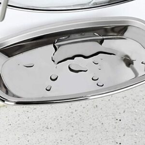 XJJZS 3 Layer Silver Anti-fall Stainless Steel Drying Pan Pot Rack Cover Lid Rest Stand Spoon Holder Kitchen Tool