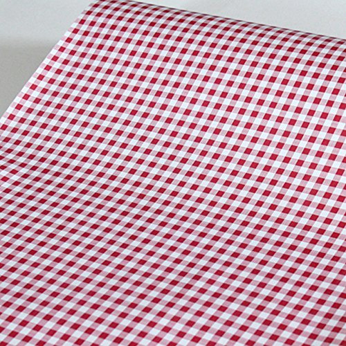 Yifely Red Holiday Gingham Drawer Paper Self-Adhesive Shelf Liner Makeup Cabinet Decor 17.7 Inch by 9.8 Feet