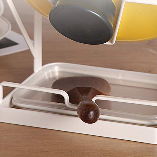 XJJZS Simple Cutting Board Pot Cover Rack Multifunctional Drainable Thickened Cutting Board Rack Kitchen Rag Rack