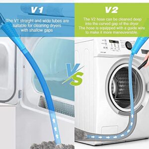 Sealegend 2 PCS Dryer Vent Cleaner Kit Vacuum Hose Attachment,Washer and Dryer Lint Remover, Dryer Cleaning Tools Hoses with Adapter