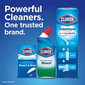 Clorox Toilet Wand Disinfecting Refills, Toilet and Bathroom Cleaning, Toilet Brush Heads, Disposable Wand Heads, Rainforest Rush, 30 Count